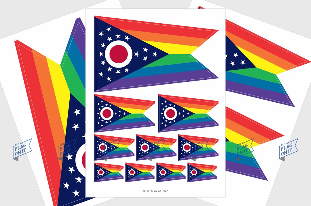 Ohio LGBTQ Pride Flag Stickers - Etsy