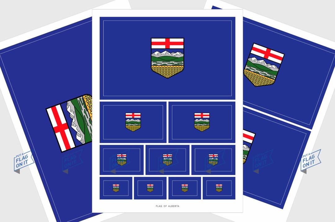 Alberta Provincial Flag Stickers - Etsy