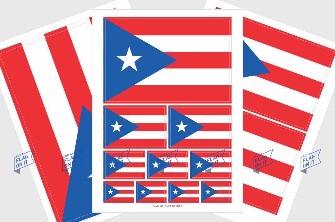 Puerto Rico Flag Stickers - Etsy