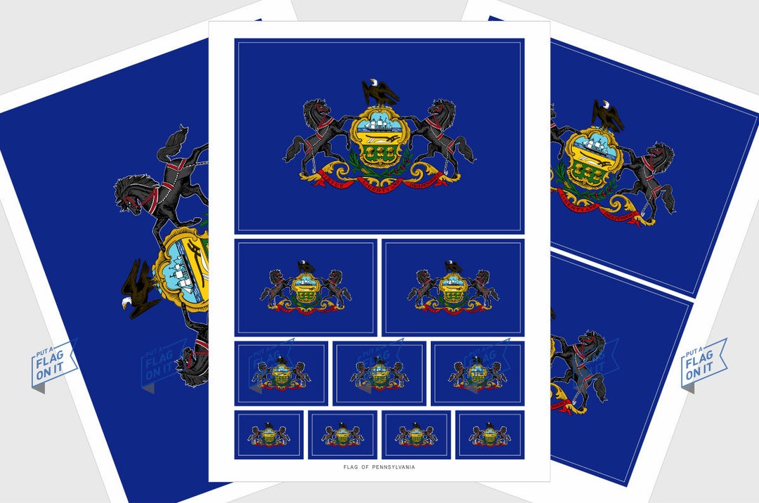 Pennsylvania Flag Stickers - Etsy
