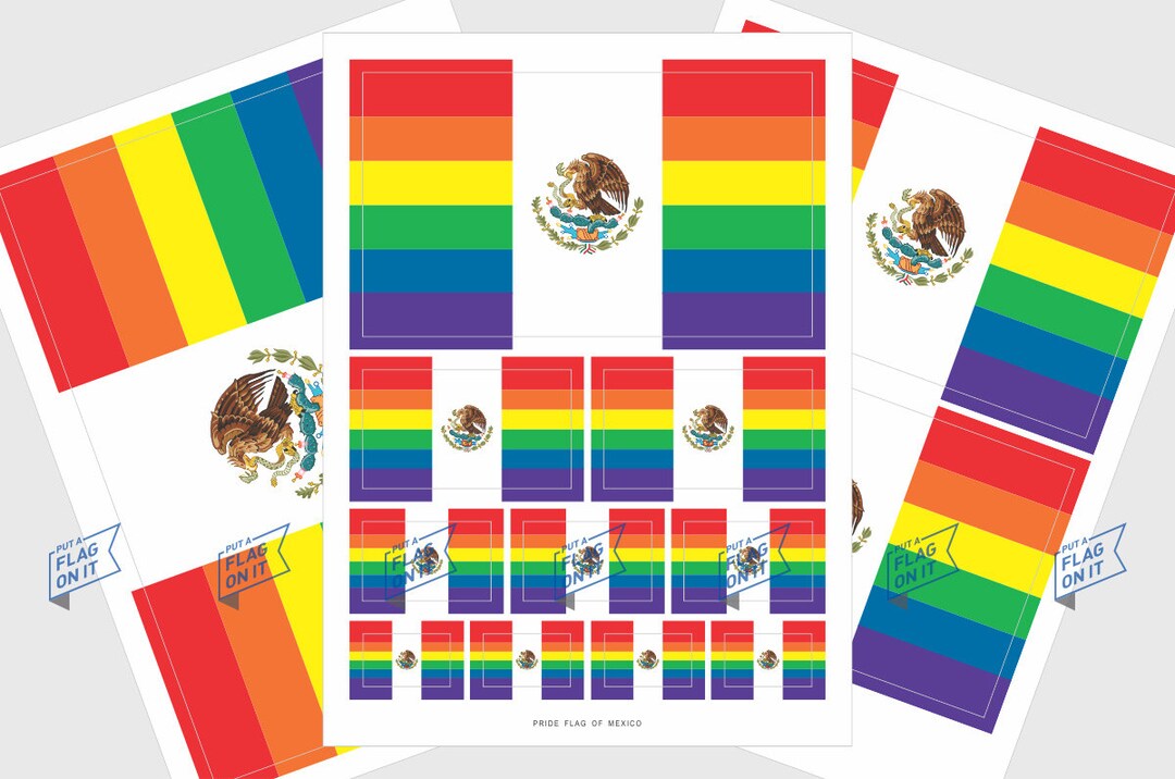 Mexico LGBTQ Pride Flag Stickers - Etsy
