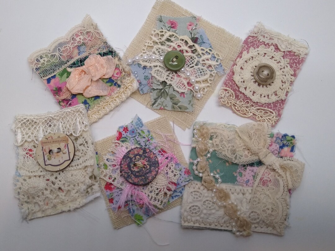Snippet Clusters Buttons Lace and Fabric - Etsy