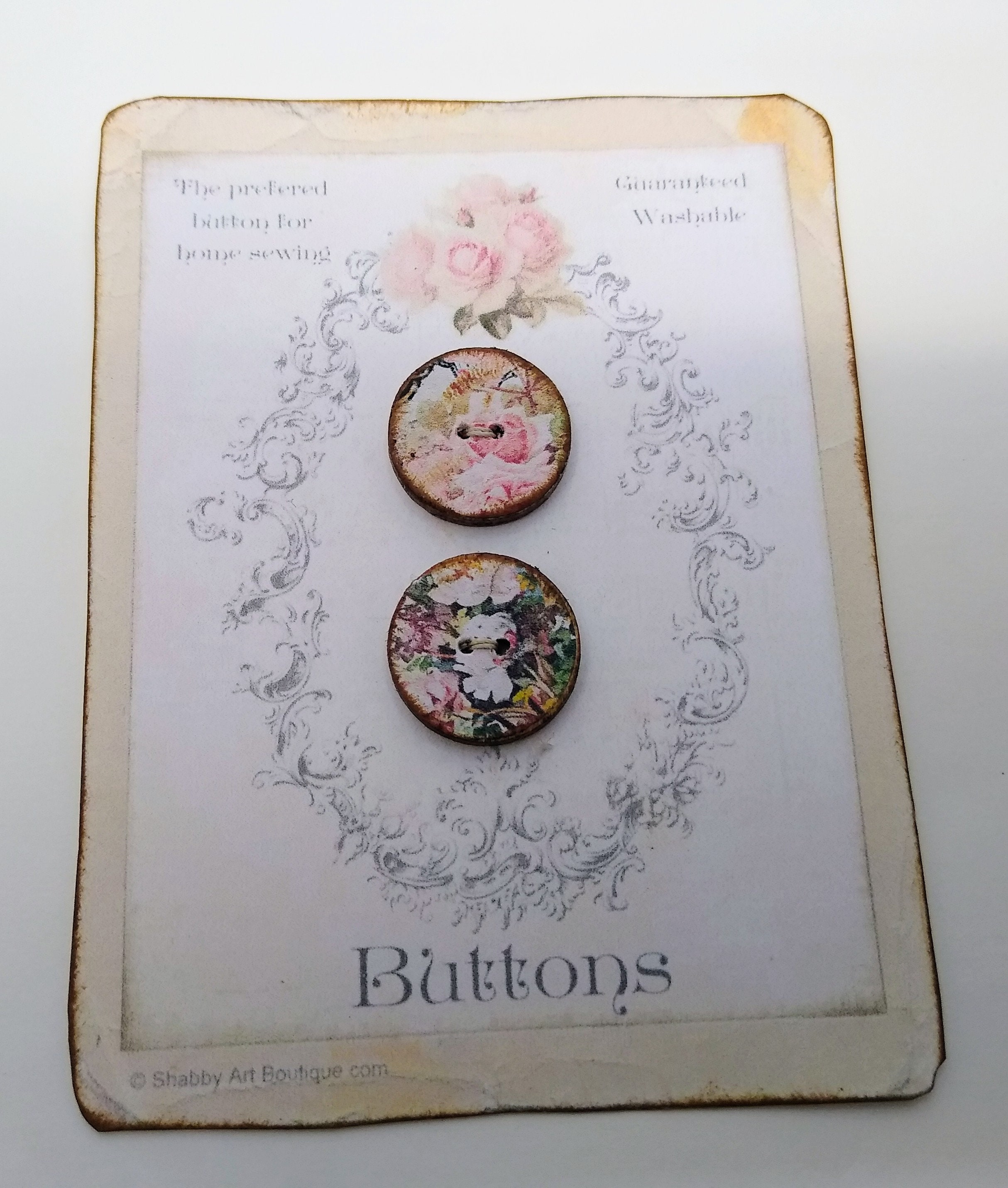 Button Cards, Vintage Style - Etsy