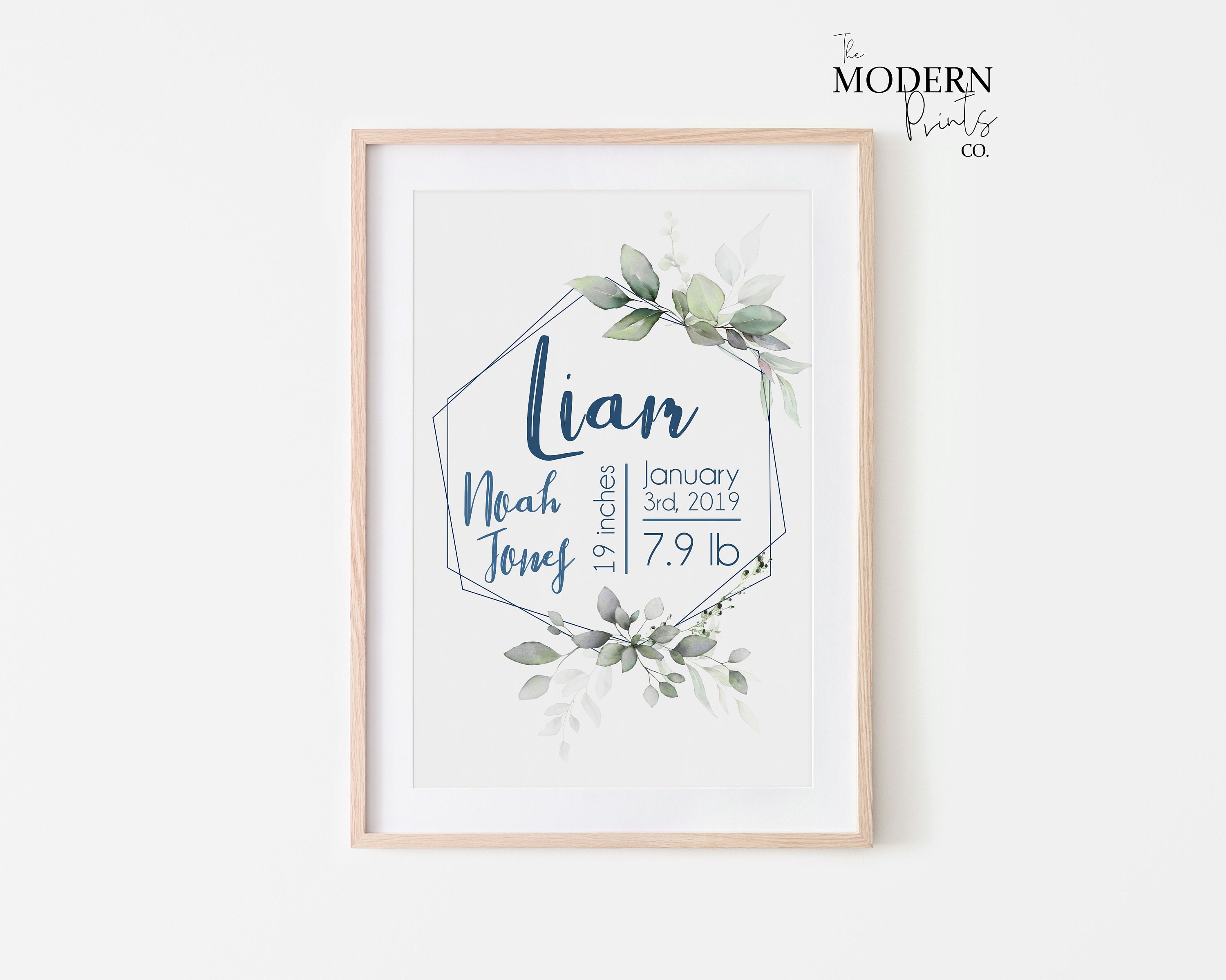 Birth Stats Printable, Custom Birth Announcement, Custom Baby Name Sign ...