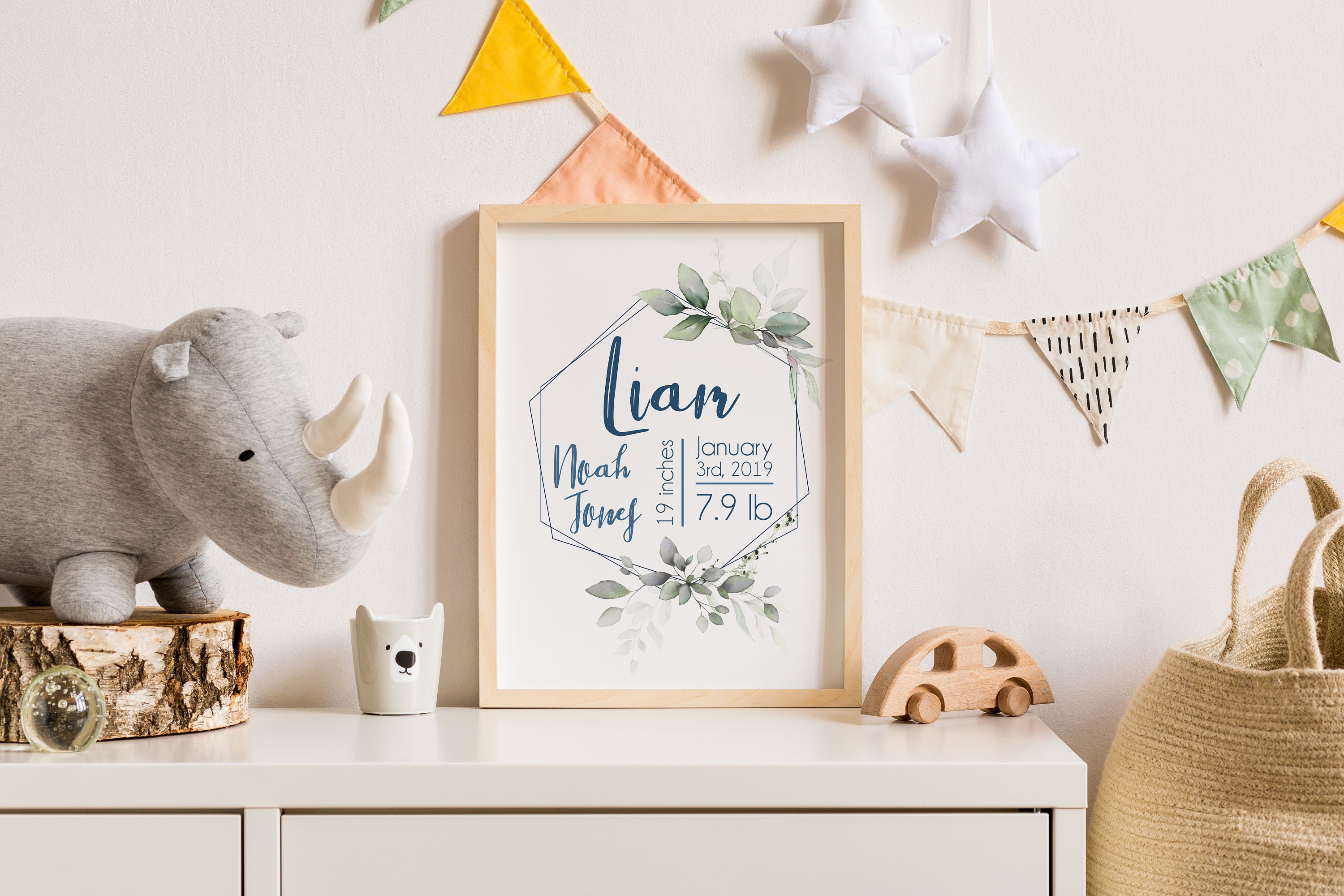 Birth Stats Printable Custom Birth Announcement Custom Baby - Etsy