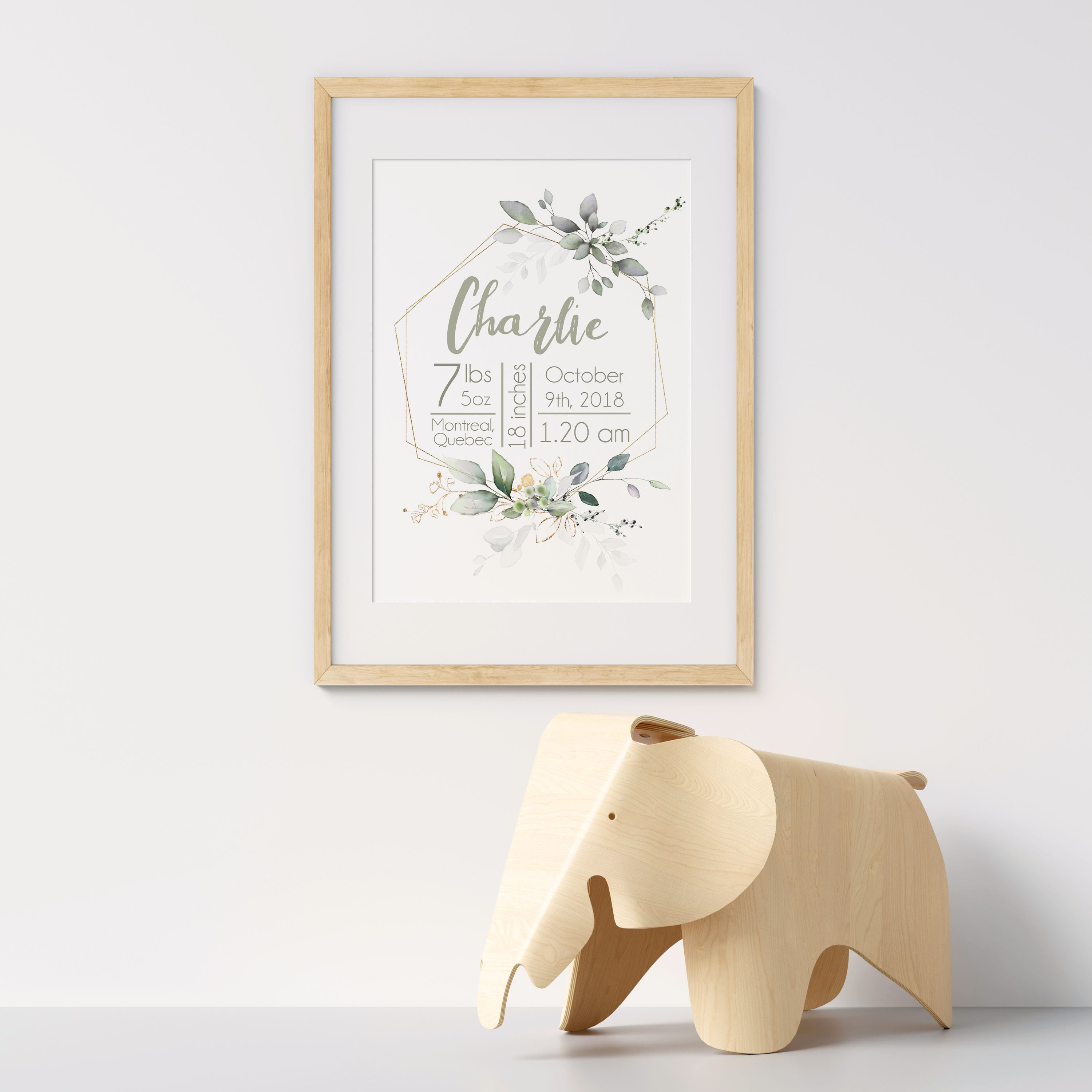 Birth Stats Printable, Custom Birth Announcement, Custom Baby Name Sign ...