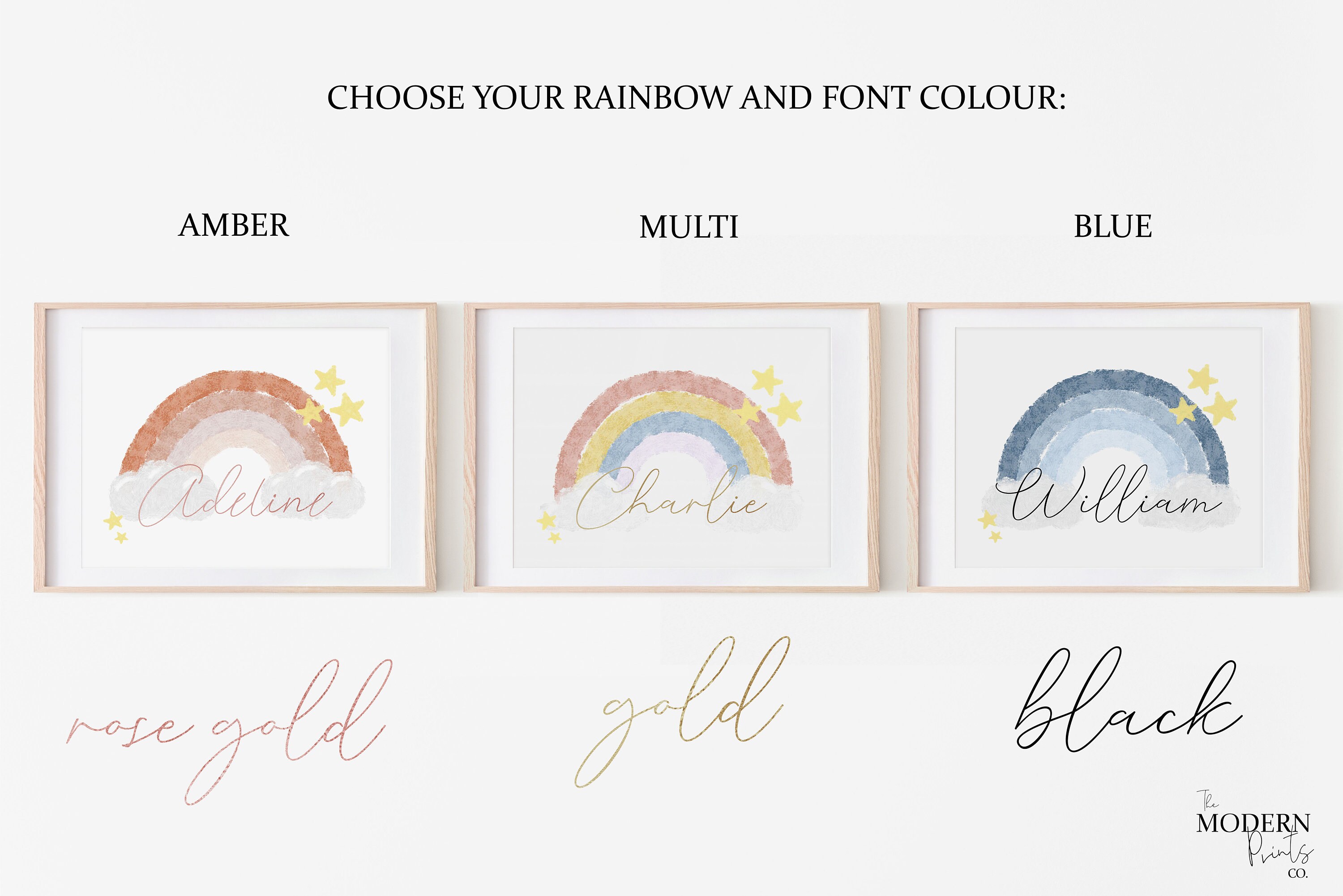 Personalized rainbow name Custom baby name rainbow art | Etsy