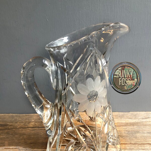 Cut Crystal Pitcher - Etsy