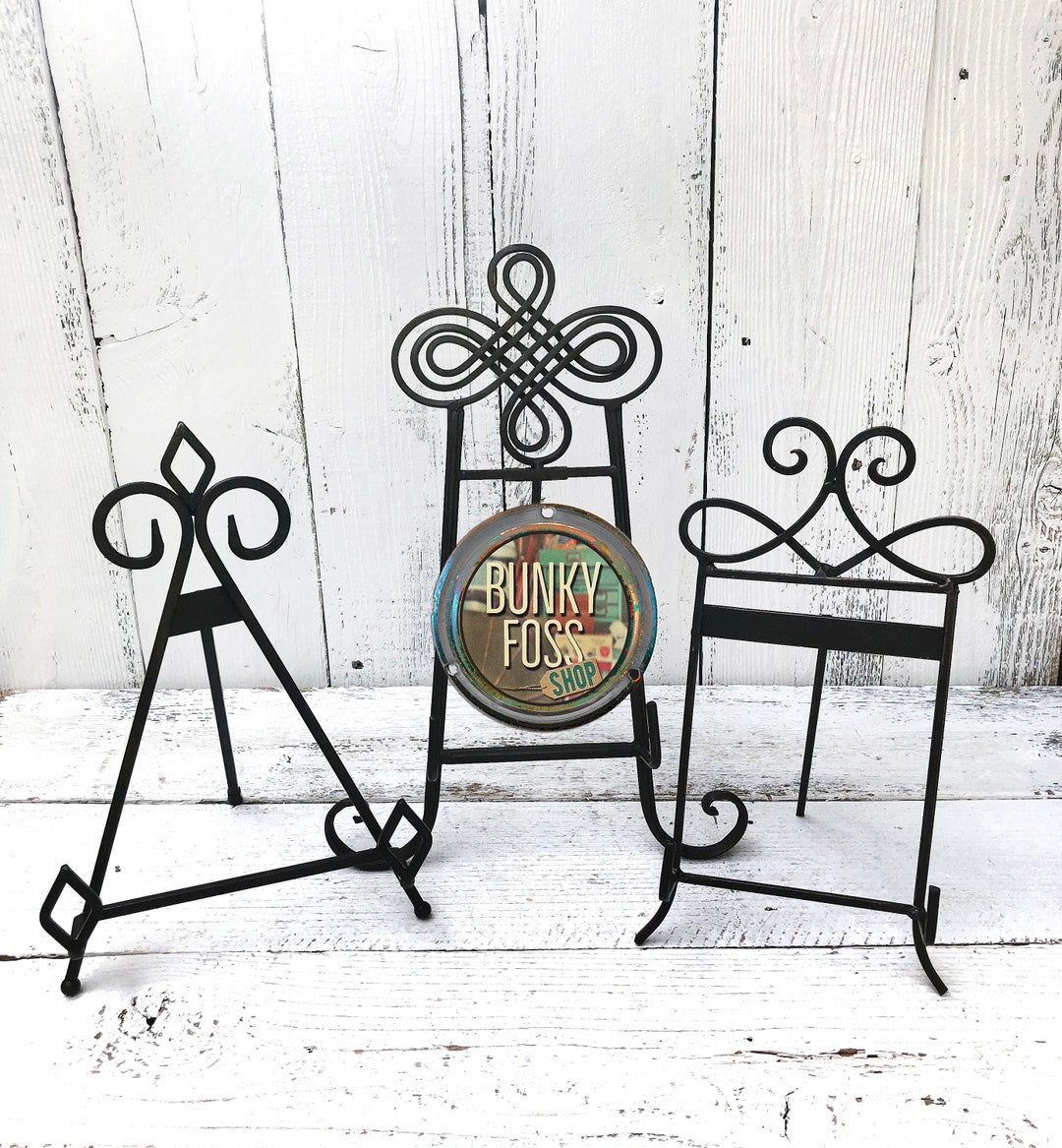 Vintage Wrought Iron Picture Frame Displaysblack Photo Frame - Etsy