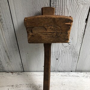 Antique Handmade Wood Mallet, Antique Tools, Primitive Wood Tools ...