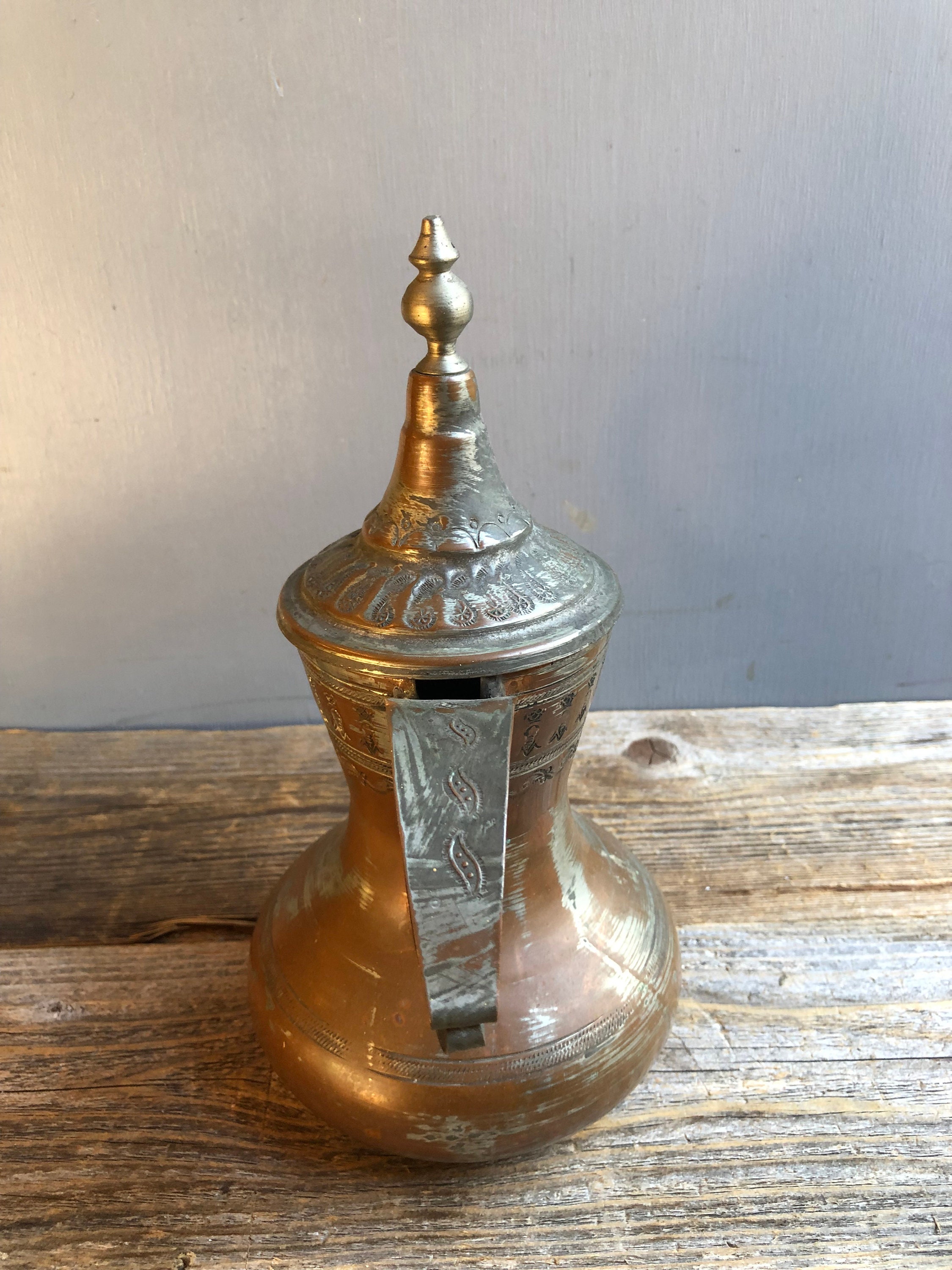 Antique Middle Eastern Copper Over Brass Dallah Coffee - Etsy