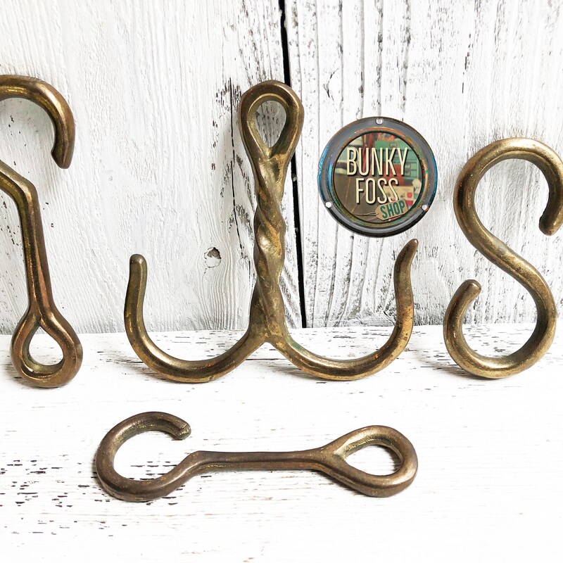 Solid Brass Hooks - Etsy