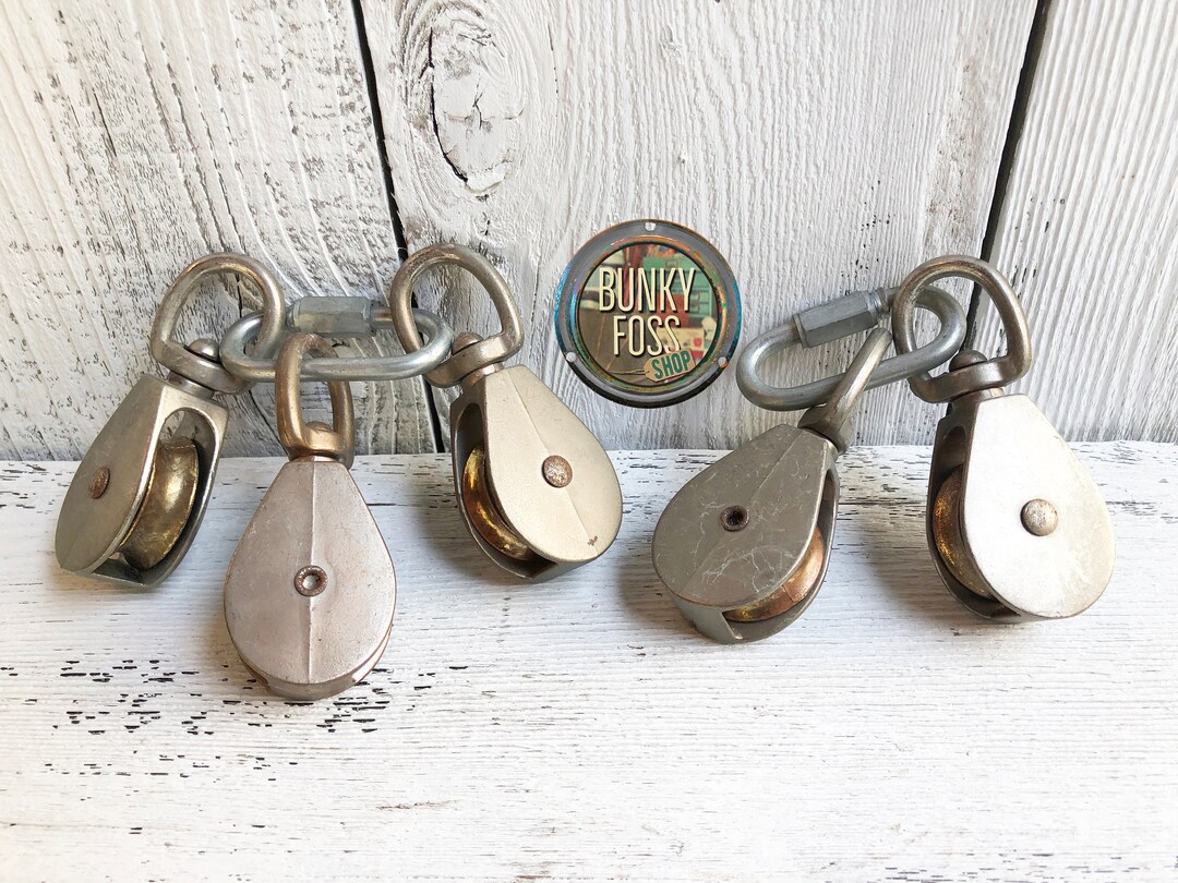 Vintage Single Swivel Rope Pulleys, Pulleys, Small Pulleys, Anti Tangle ...