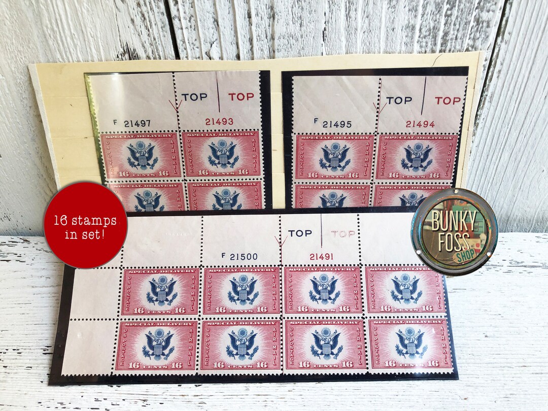 Vintage CE2 Airmail Special Delivery Scott Stamp Set,mint NH, Original ...