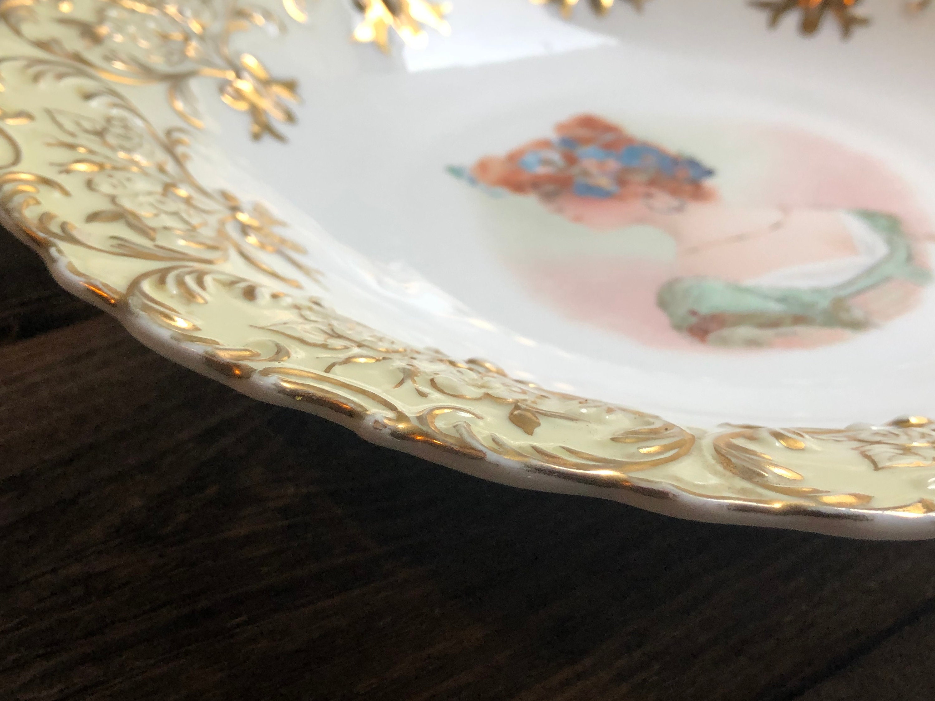 RARE Antique Carl Tielsch Porcelain Portrait Centerpiece - Etsy