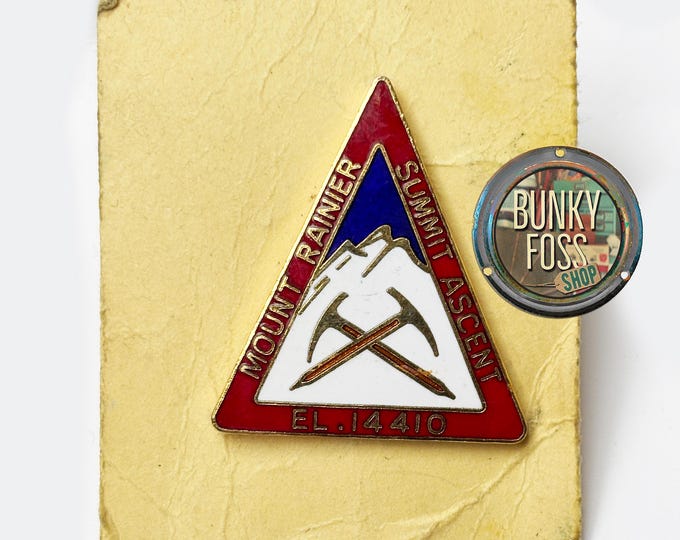 Vintage Mt. Rainer Summit Ascent Pin, Mt Rainer, Washington, Summit Pin ...