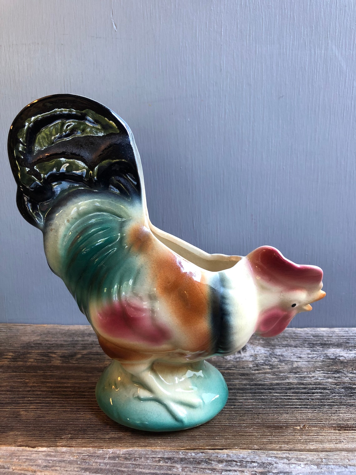 Vintage Royal Copley Ceramic Rooster Planter Ceramic Rooster | Etsy