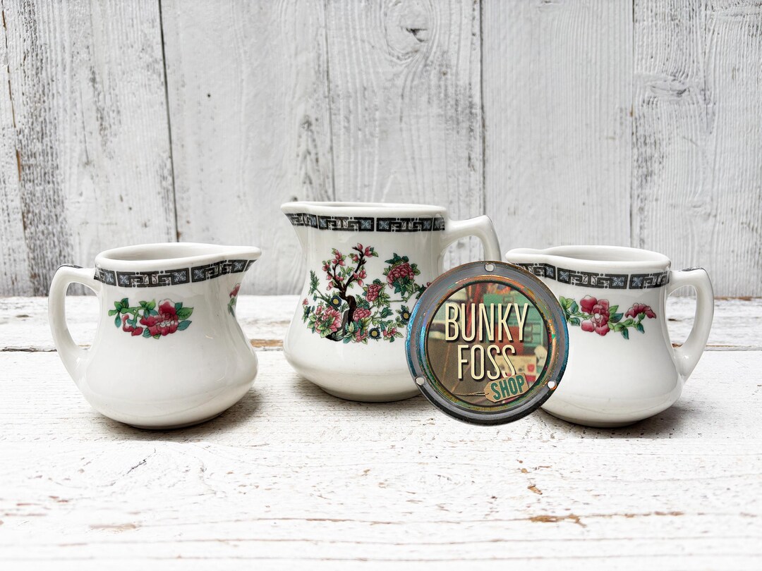 RARE! Antique Shenango China Indian Tree Creamer Set, Indian Tree ...