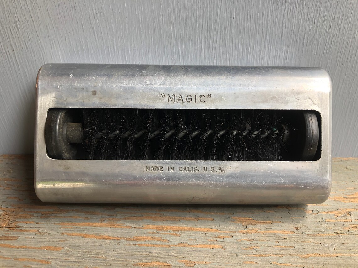 Vintage Engraved Aluminum Lint Roller Brush Made in | Etsy