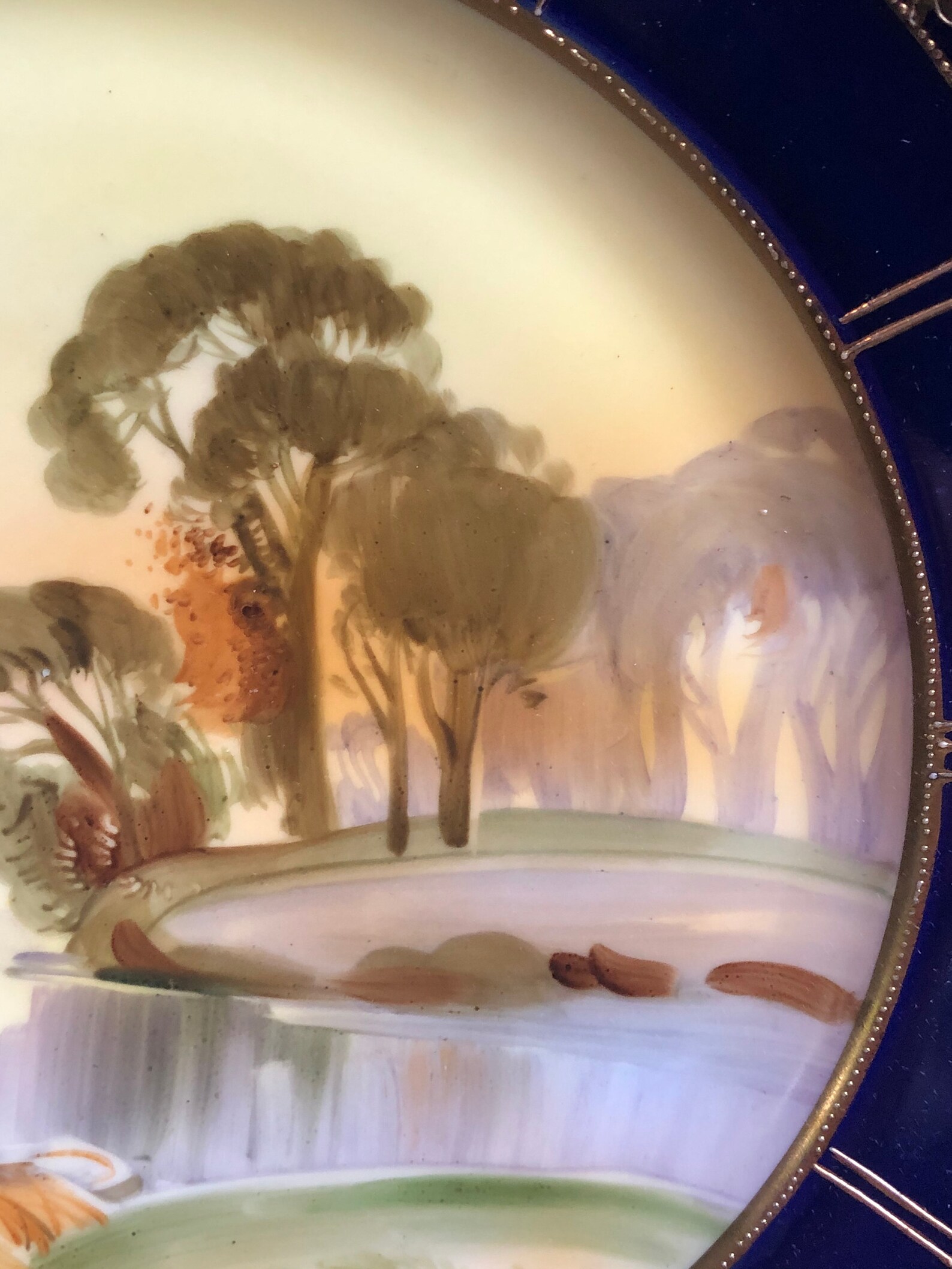 Antique Nippon Hand Painted Large Plate With Gold | Etsy