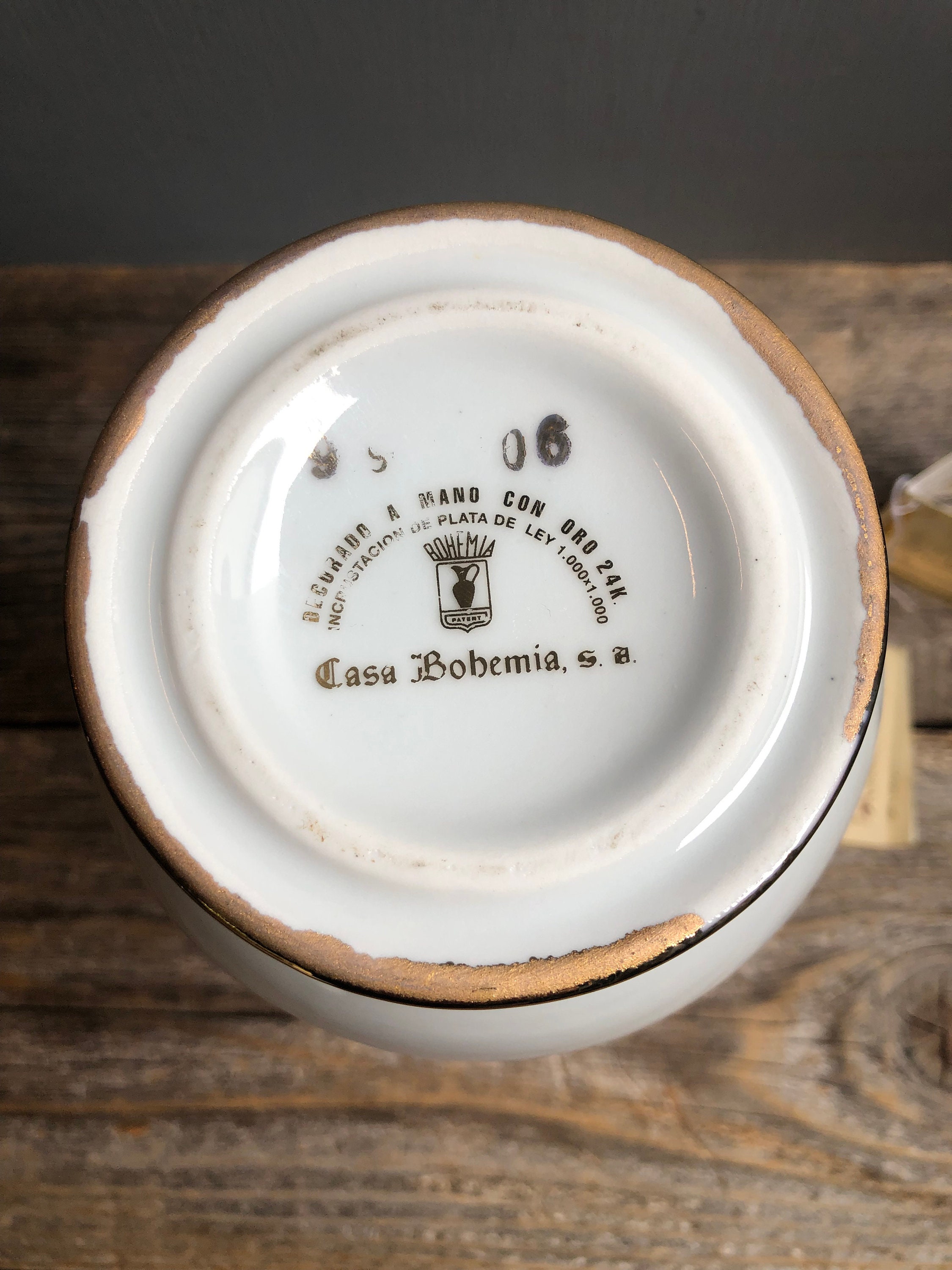 RARE Vintage Casa Bohemia SA Sneroll Porcelain Vase Sneroll - Etsy