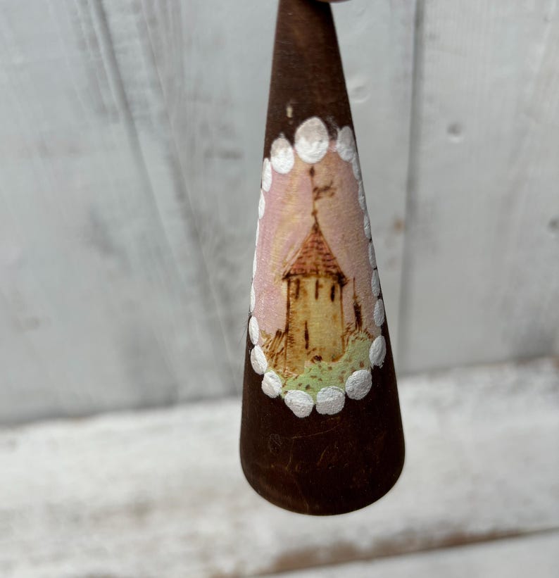 Vintage Pyography Wooden Nesting Cones, Hand Painted Souvenirs - Etsy