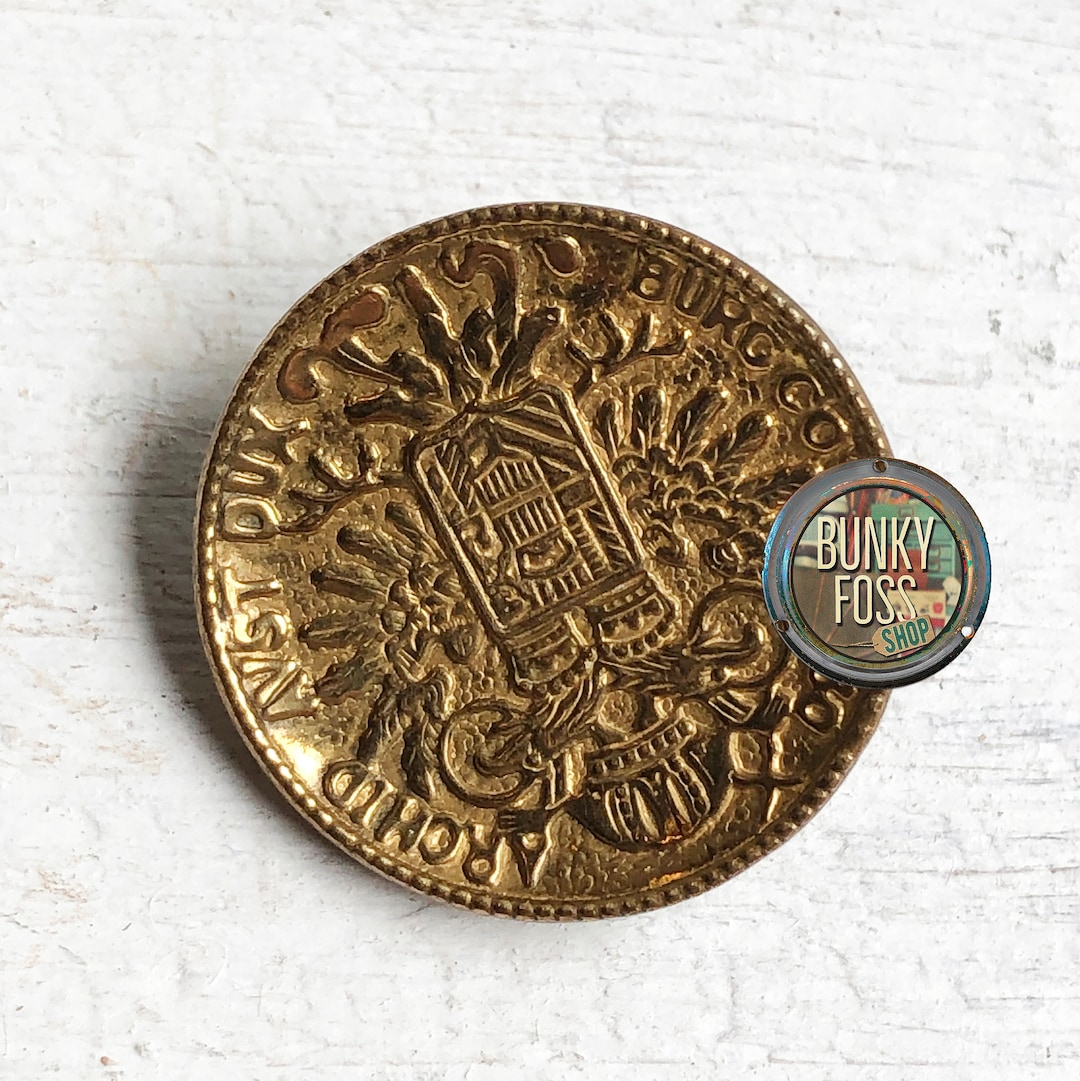 Antique Archid Avst Dux Burg Co TYR 1780 Gold Plated Button,burg Co TYR ...