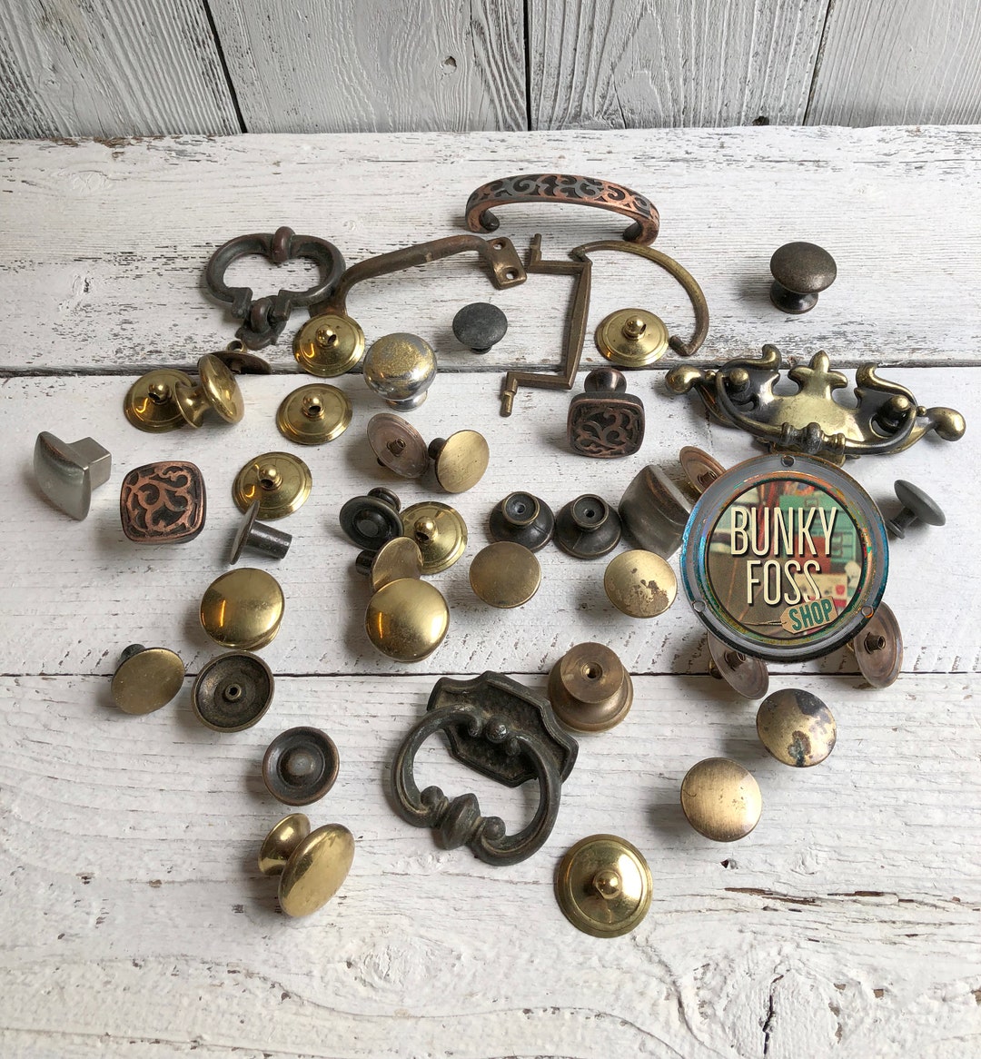Vintage Knobs & Handles Set,mixed Knobs, Brass Knobs,vintage Knobs,vintage Handles,mixed Lot ...