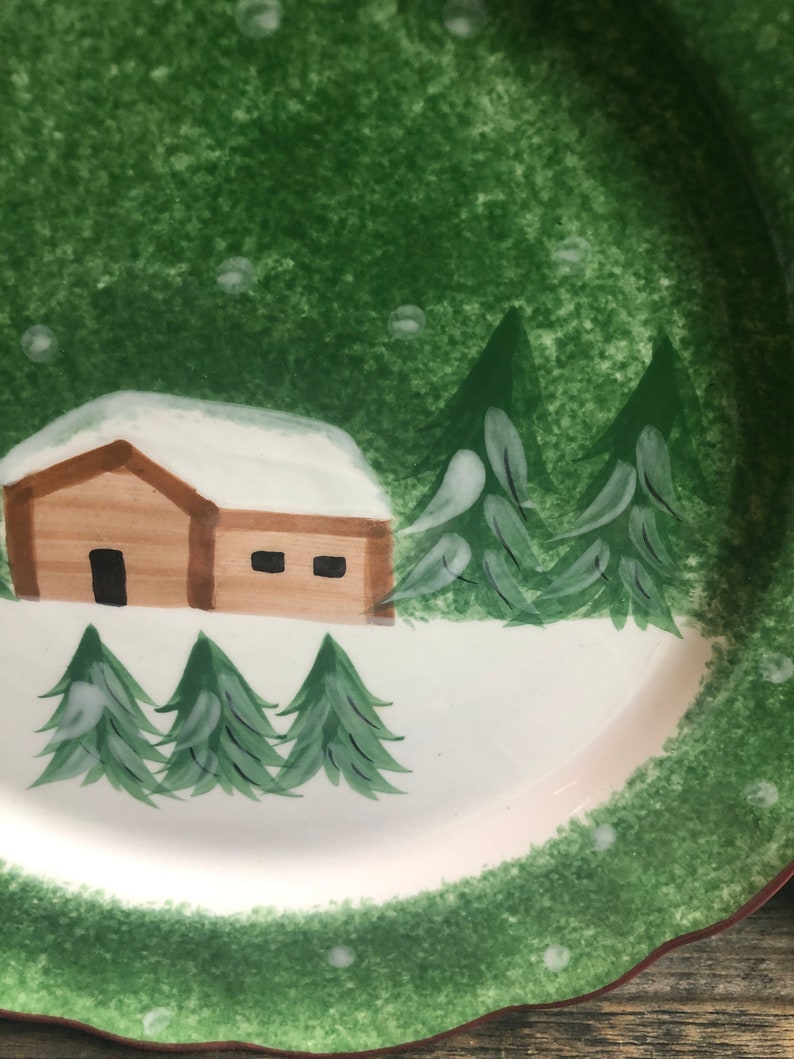 Vintage the Cellar Log Cabin Plates & Pitcher Set Log Cabin - Etsy