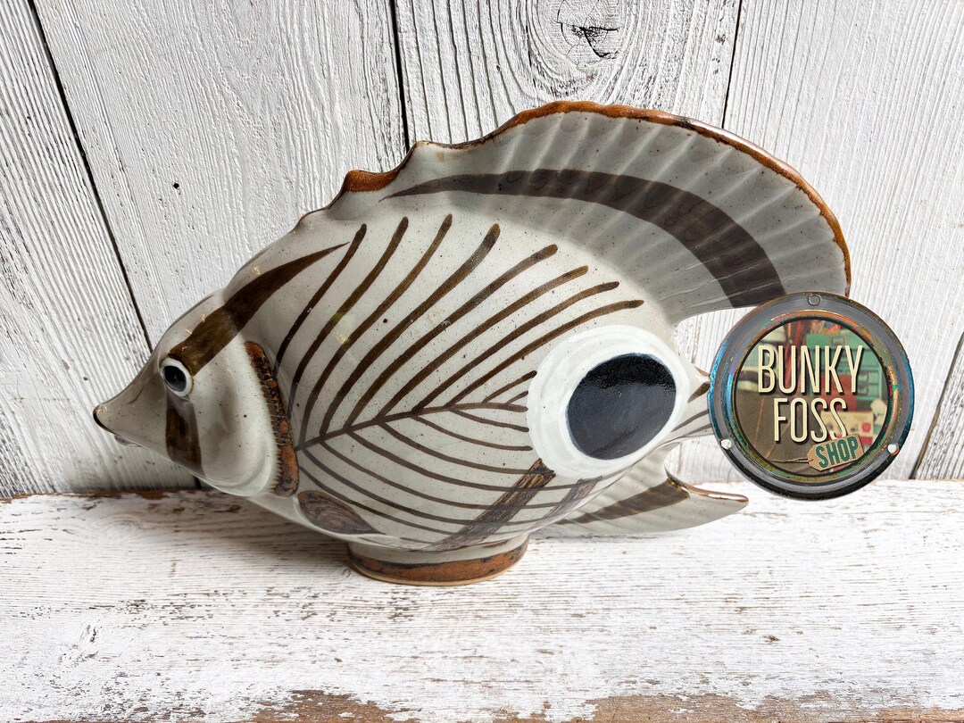 Vintage Art Pottery Fish Sculpture, Art Pottery Fish, Fish Sculpture ...