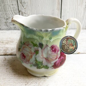 Antique Gorgeous German Porcelain Roses Creamer Pitcher, Germany ...
