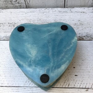 Vintage Genuine Incolay Stone Angel Heart Box, Incolay Stone, USA ...