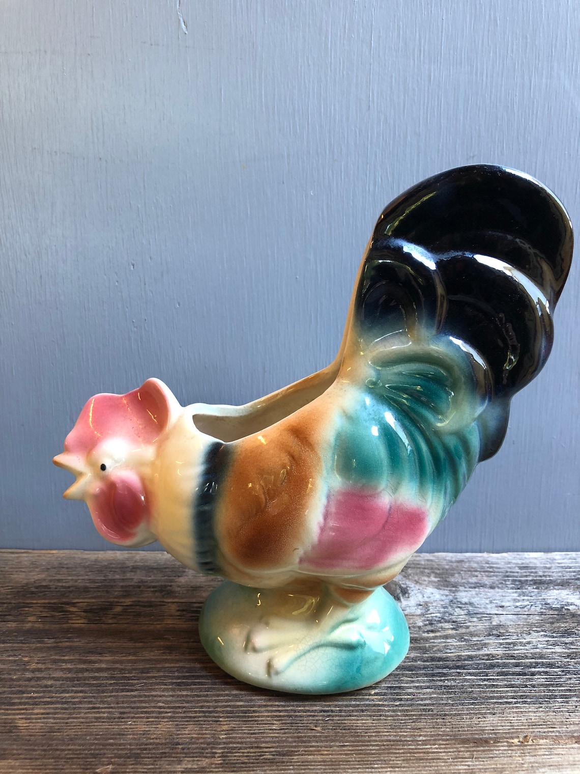 Vintage Royal Copley Ceramic Rooster Planter Ceramic Rooster | Etsy