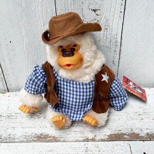 Vintage Russ Berrie Gonga Sheriff Gorilla Stuffed Animal Toy,russ ...