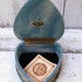 Vintage Genuine Incolay Stone Angel Heart Box, Incolay Stone, USA ...