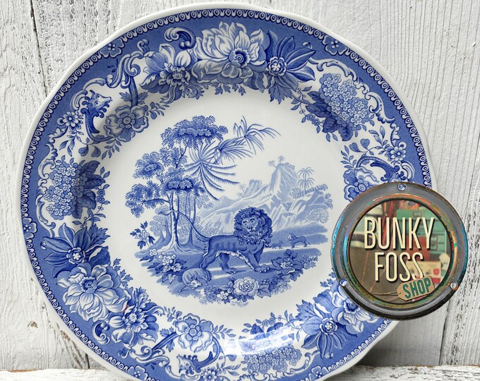 Vintage Spode Blue Room Collection Aesop’s Fables Dinner Plate, Spode ...