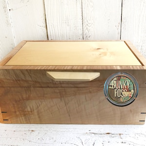Vintage Handmade Maple & Aspen Wooden Multipurpose Box,maple and Aspen ...