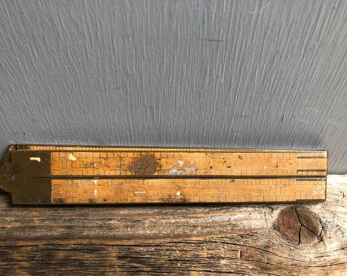 Vintage Lufkin No 781 Boxwood Folding Ruler , Lufkin Boxwood Folding ...
