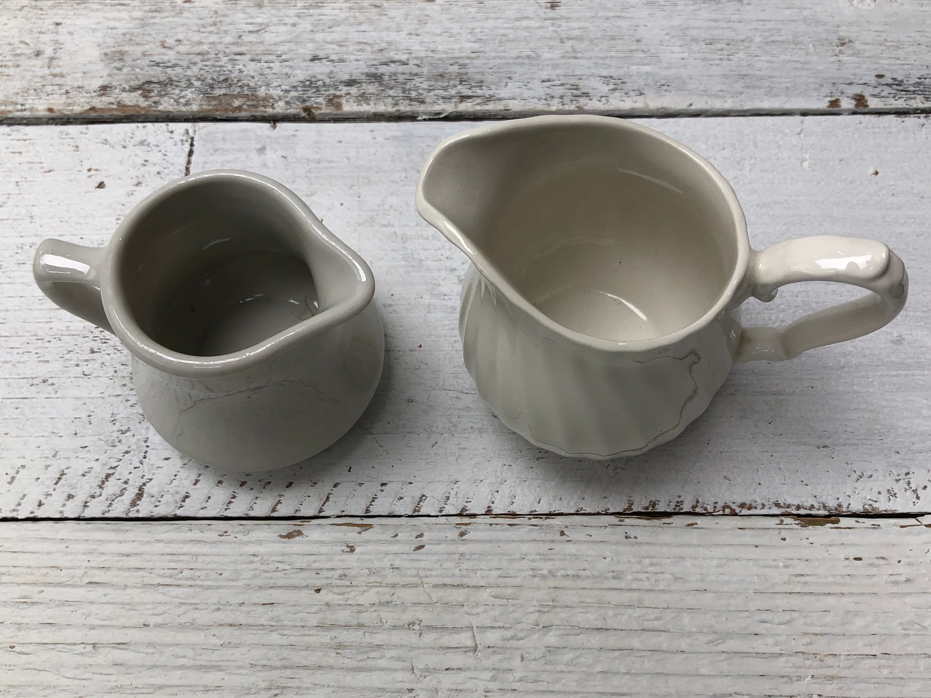 Vintage Small White Creamer Pitchers, Tepco, Franciscan, White Creamers ...