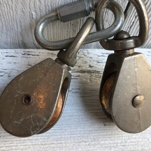Vintage Single Swivel Rope Pulleys, Pulleys, Small Pulleys, Anti Tangle ...