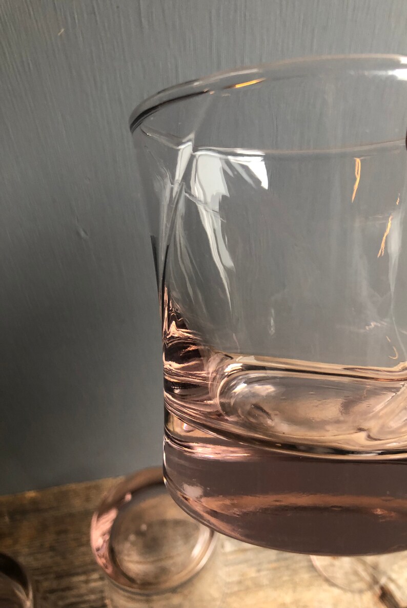 Vintage Blush Pink Whiskey & Cocktail Glass Setcocktail - Etsy