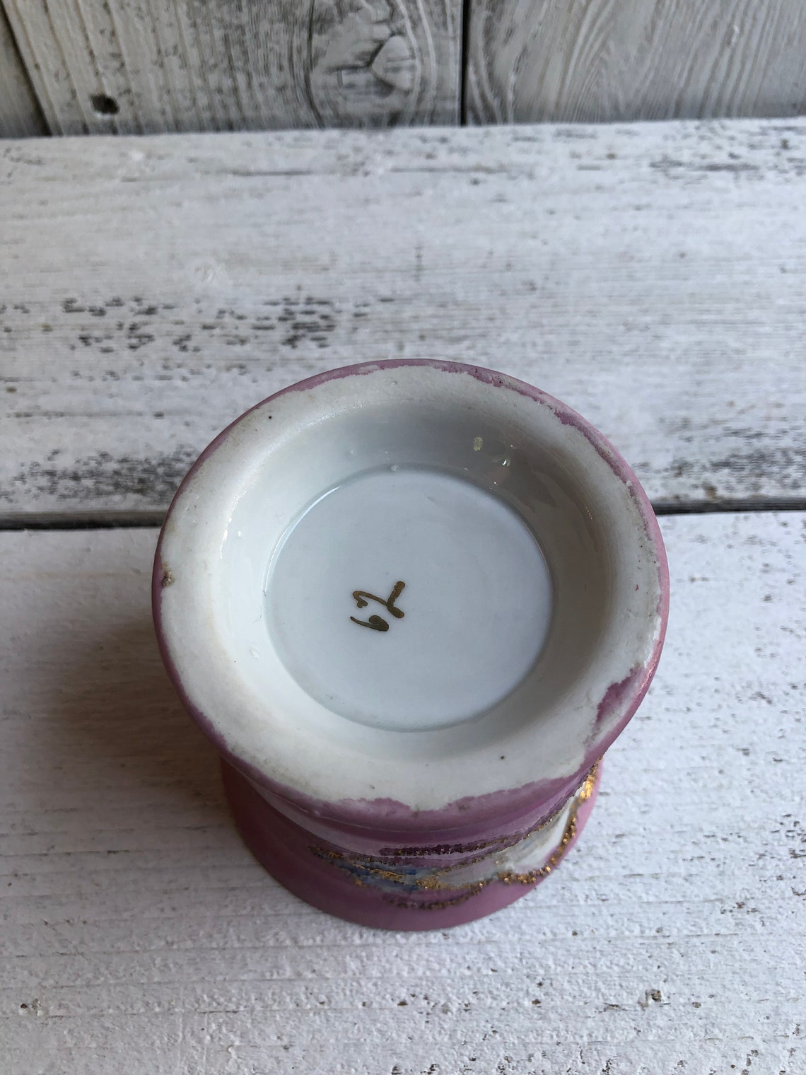 Antique German Lusterware '"a Present" Mug,pink German Lusterware Mug ...