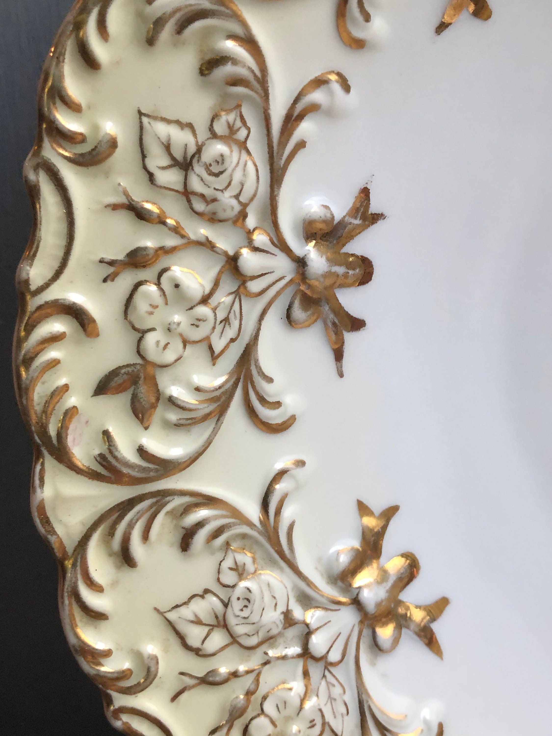 RARE Antique Carl Tielsch Porcelain Portrait Centerpiece - Etsy