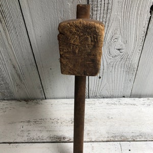 Antique Handmade Wood Mallet, Antique Tools, Primitive Wood Tools ...
