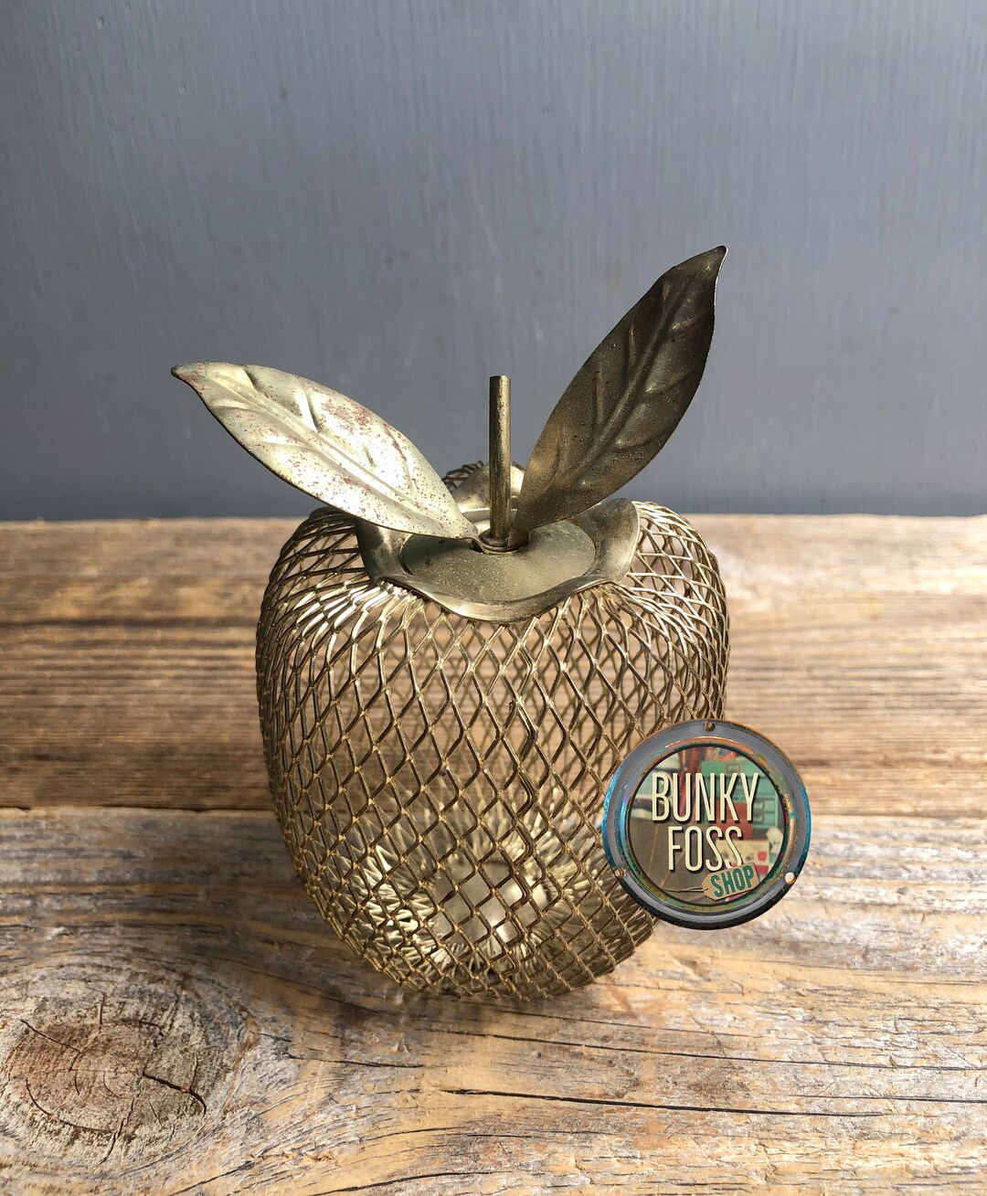 Vintage MCM Gold Meshed Metal Applemcm Gold Metal Apple - Etsy