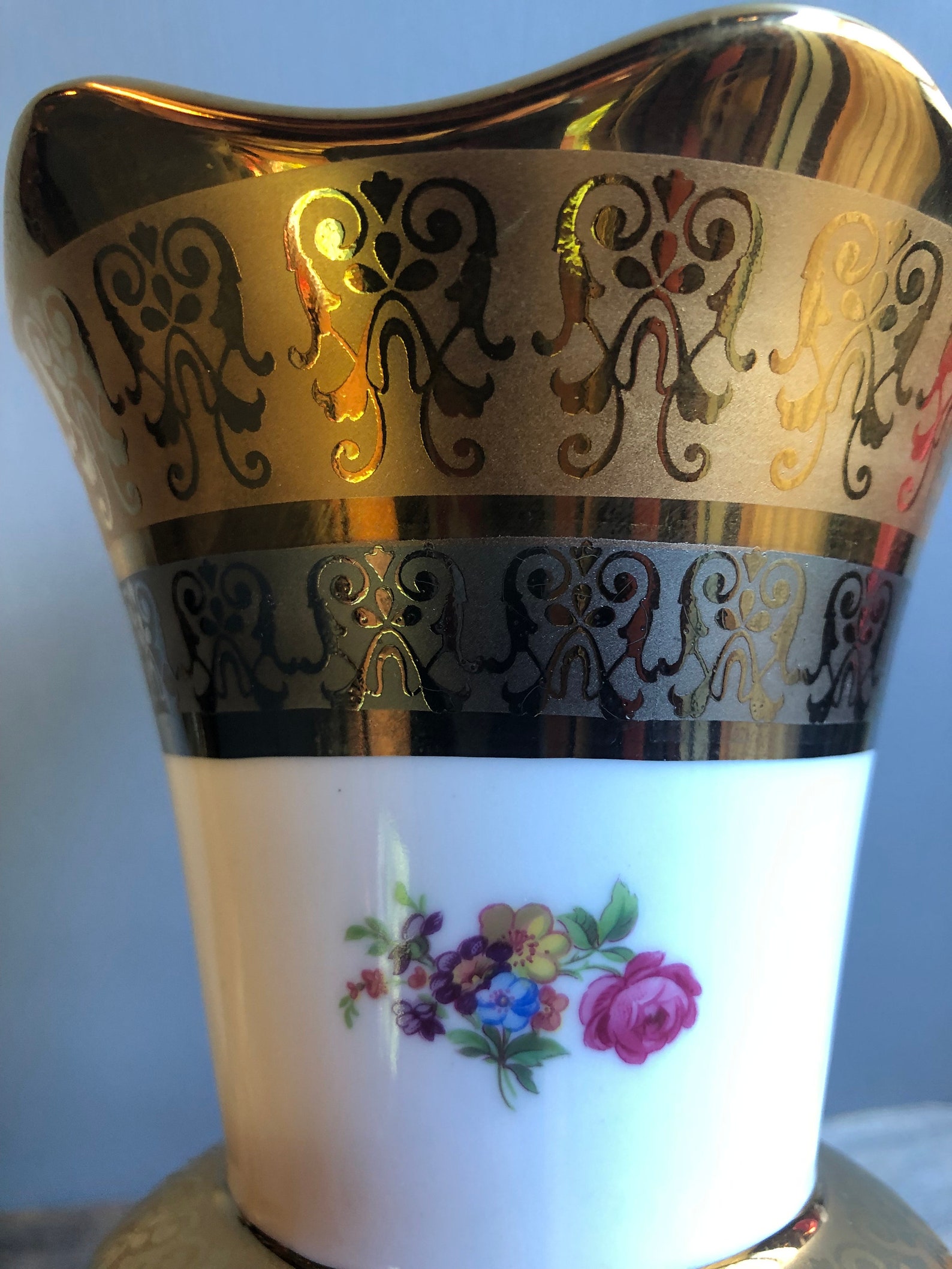 RARE Vintage Casa Bohemia SA Sneroll Porcelain Vase Sneroll - Etsy