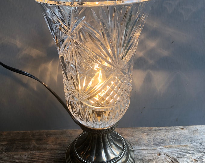 Vintage Shannon Crystal Table Lamp,godinger Silver Plated,shannon ...
