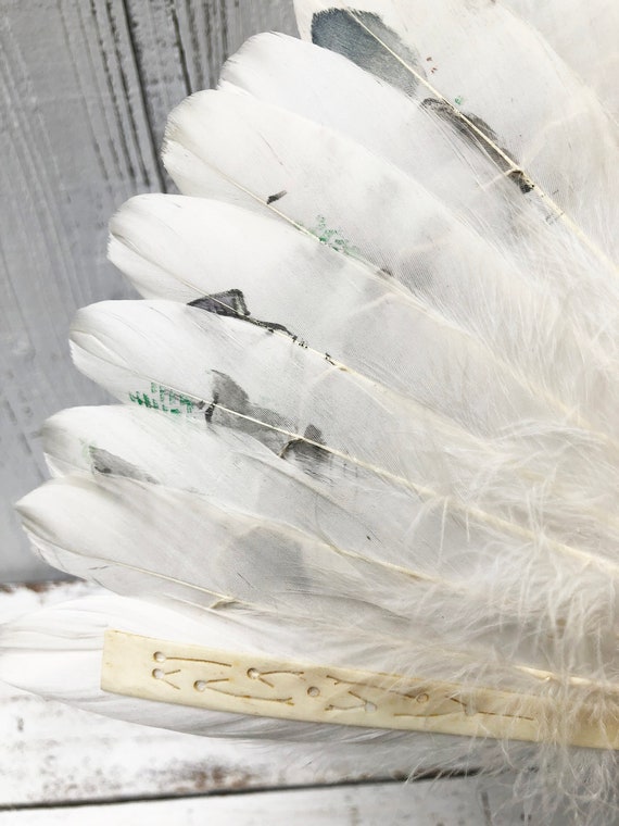 RARE! Antique Qing Dynasty Hand Painted Feather Foldi… - Gem