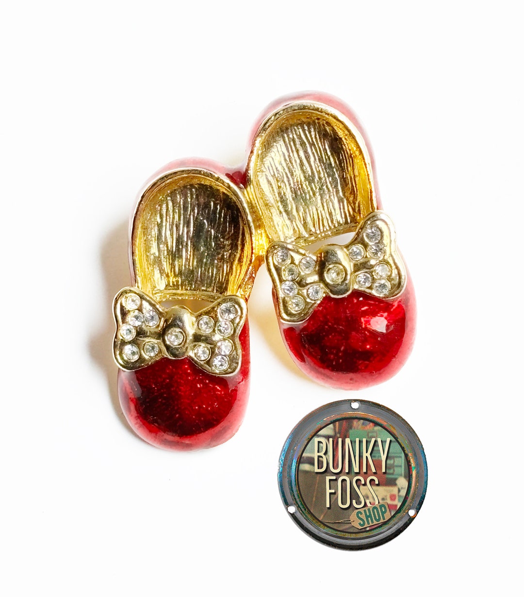 Vintage Ruby Red Slippers Brooch, Wizard of Oz, Dorothy's Slippers ...