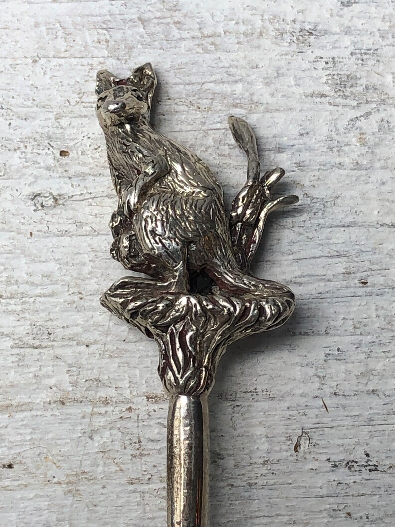 Vintage Australian Sterling Silver Kangaroo Spoon by Zygmunt Libucha - Etsy